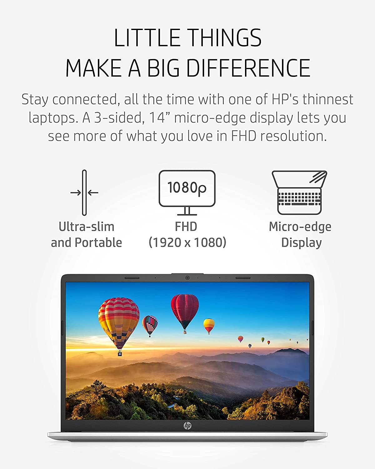 HP Touch 14 Slim Laptop in Silver Qualcomm 8-Core up to 2.55 GHz 8GB RAM 128GB SSD 14in Full HD LCD Webcam WiFi Fingerprint Reader Windows 11 iSlik Pen (14-ED00-Renewed)
