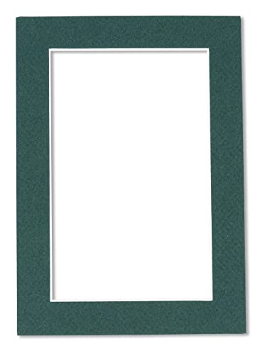 11x14 Mat Bevel Cut for 9x12 Photos - Acid Free Forest Green Precut Matboard - for Pictures, Photos, Framing - 4-ply Thickness