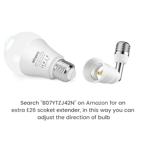Minpory Motion Sensor Light Bulbs Outdoor, Movement Activated Dusk to Dawn LED Security Bulbs, 13W(100W Equivalent) A19 E26 5000K Daylight Cool White for Garage Porch Basement Hallway Closet, 2 Pack