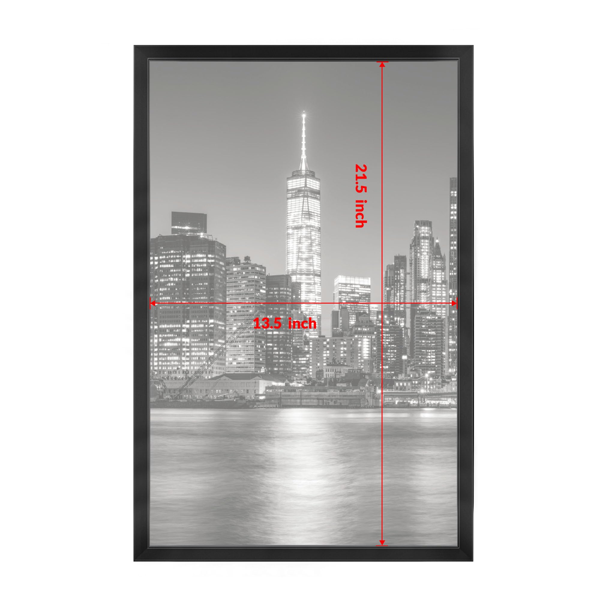 Annecy 14x22 Picture Frame Black(1 Pack), 14 x 22 Picture Frame for Wall Decoration, Classic Black Minimalist Style Suitable for Decorating Houses, Offices, Hotels