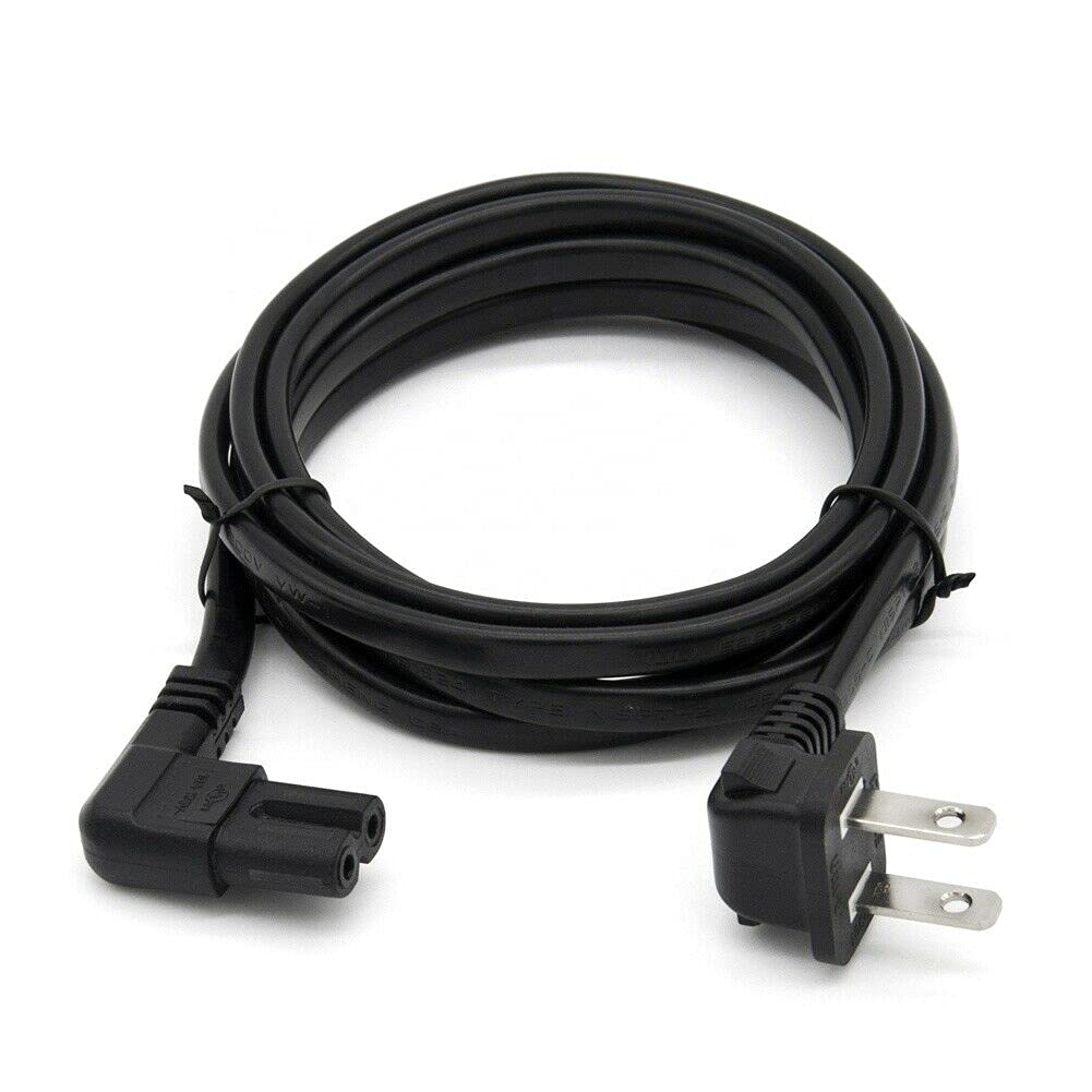 NTQinParts Replacement 5FT 90° Right Angle 2Prong AC Power Cord Cable for Bose Home Speaker 500 Smart Bluetooth Speaker ‎795345-1100