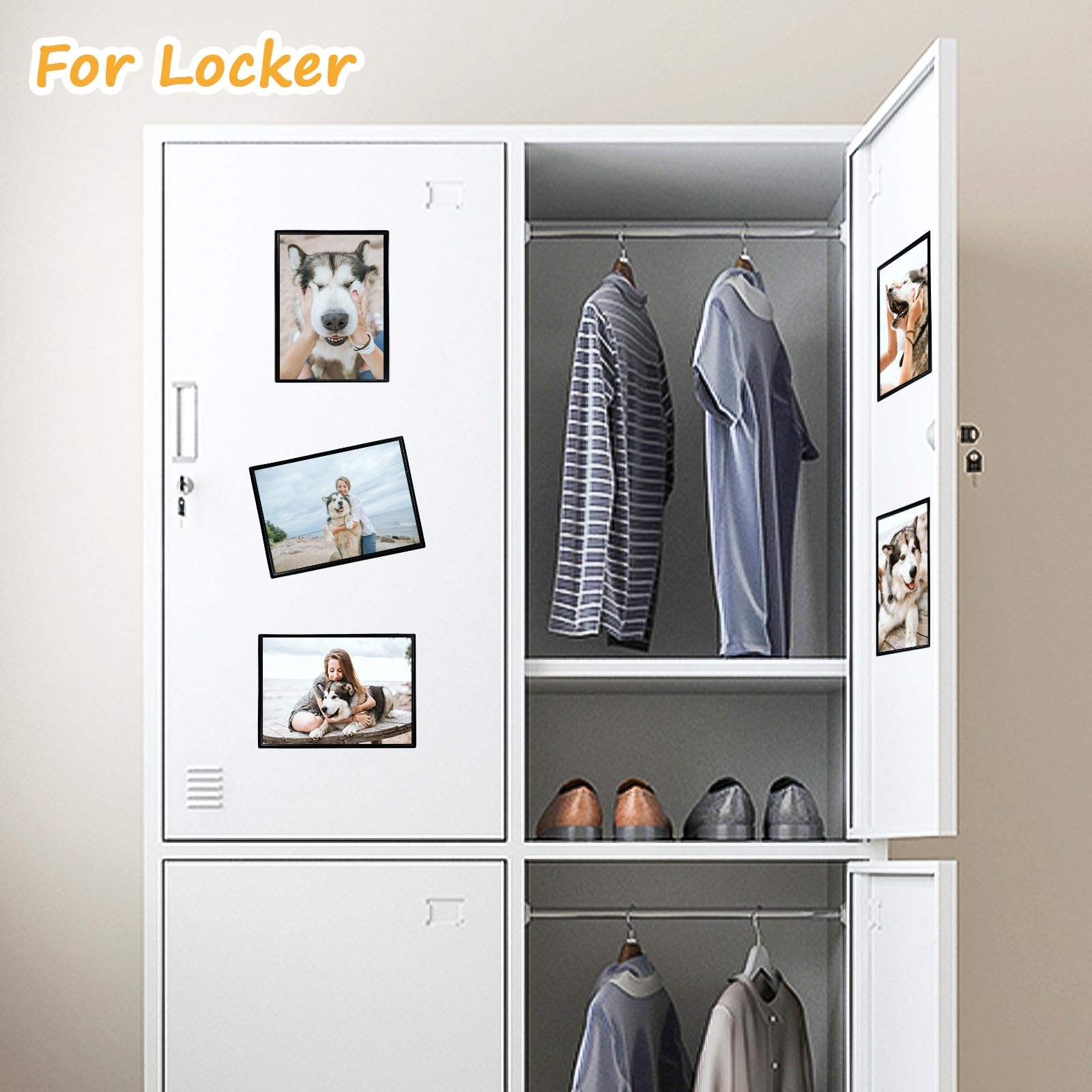 Mingting Magnetic Picture Frames 15 Packs-Fridge Magnetic Photo Frames-Holds 4 x 6 Inches Photos,Black