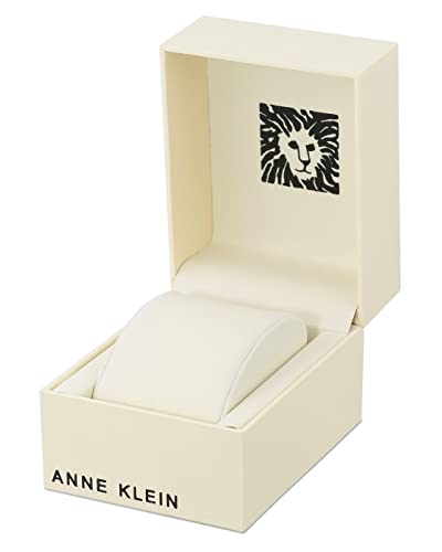 Anne Klein Women's Japanese Quartz Dress Watch with Leather Strap, Brown, 17 (Model: AK/2707TTTN)