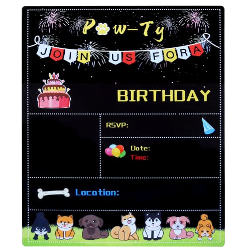 Reusable Dog Birthday Party Supplies, Double Sided Chalkboard for Dog Girl First Birthday, Dog Birthday Backdrop Props, Gift for Cat Party Decorations, Size 10"*12"