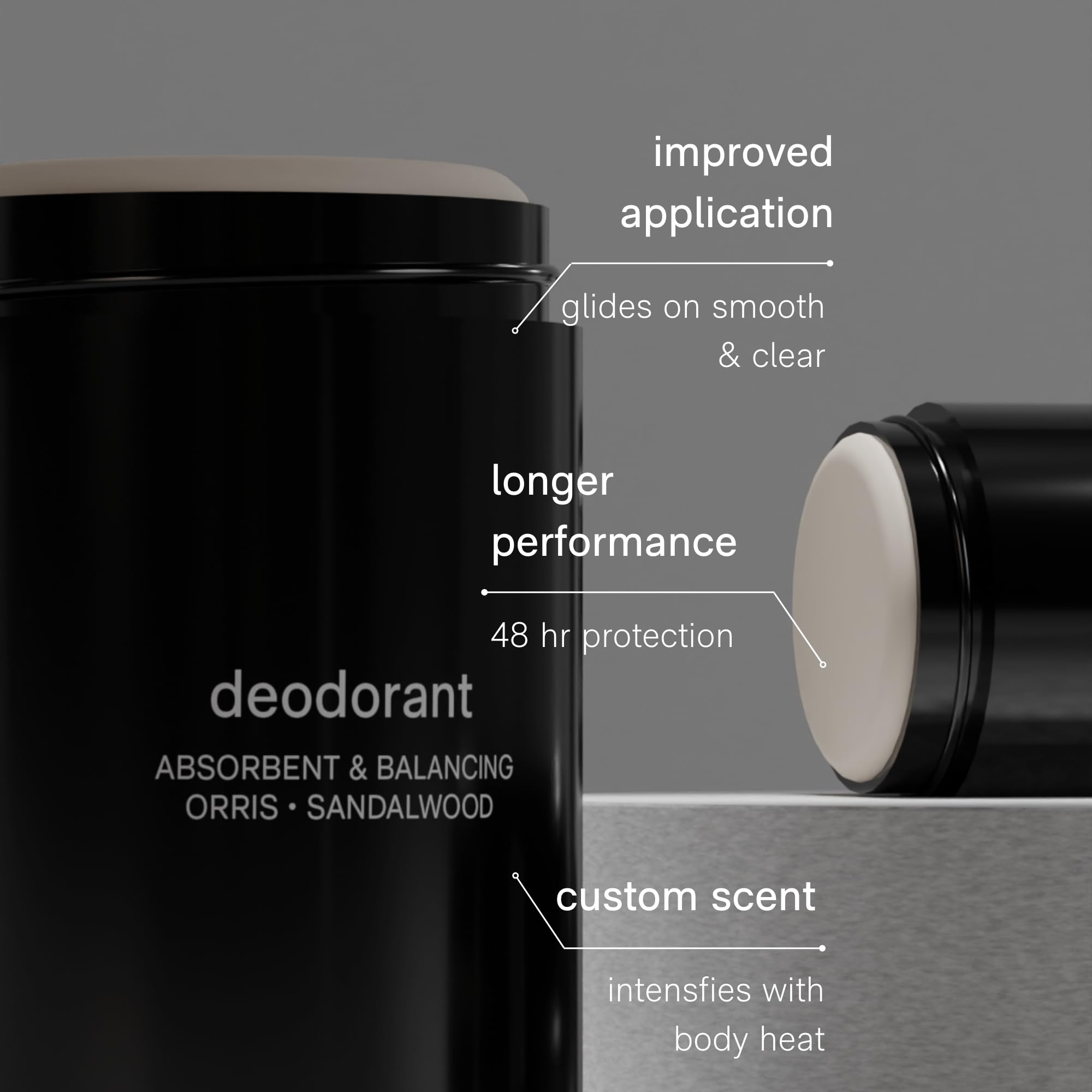 Jack Henry Natural Deodorant - Long Lasting Sandalwood & Pink Pepper - Aluminum Free Deodorant w/ 48-Hour Odor Protection - Creamy Shea Butter & Refreshing Citrus Scent - Deodorant for Men & Women