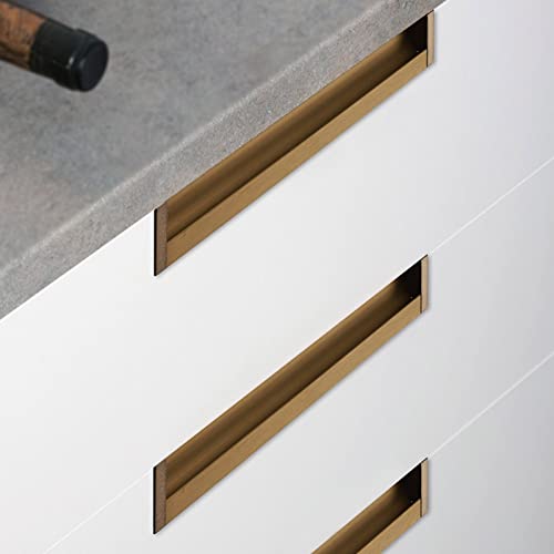 Recessed Pulls ,Sliding Door Handle, Maniglie Incasso Porte scorrevoli,Maniglie Nascoste Cabinet Maniglie Quadrata Cassetti per Cassetti Armadi Scarpiere Armadi Comodini ECC 2 Pezzi(Size:288mm(11.3in)