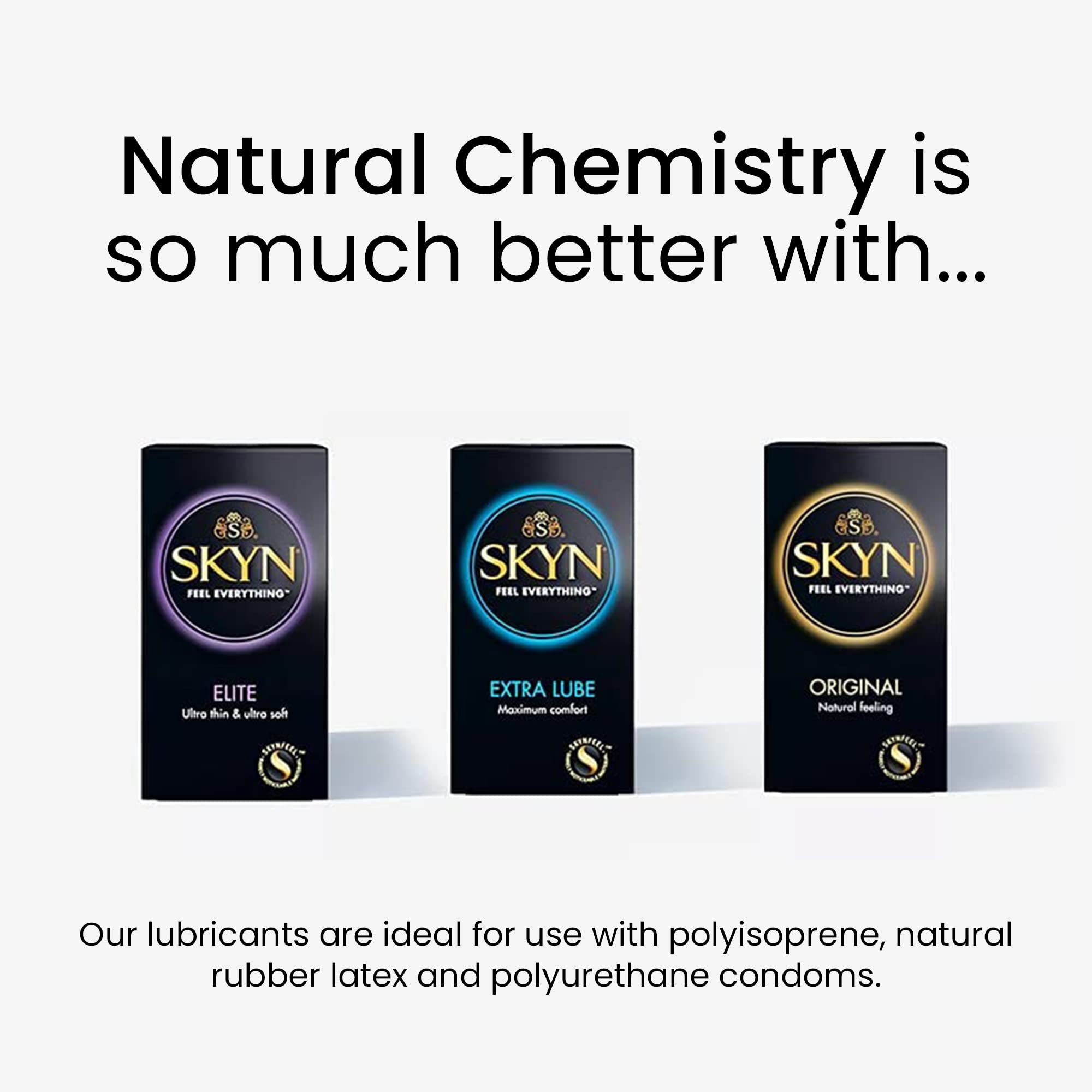 SKYN Natural Chemistry Lubricant – 2.7 fl. oz – pH-Balanced, Water-Based Lube Infused with Natural Moisturizer