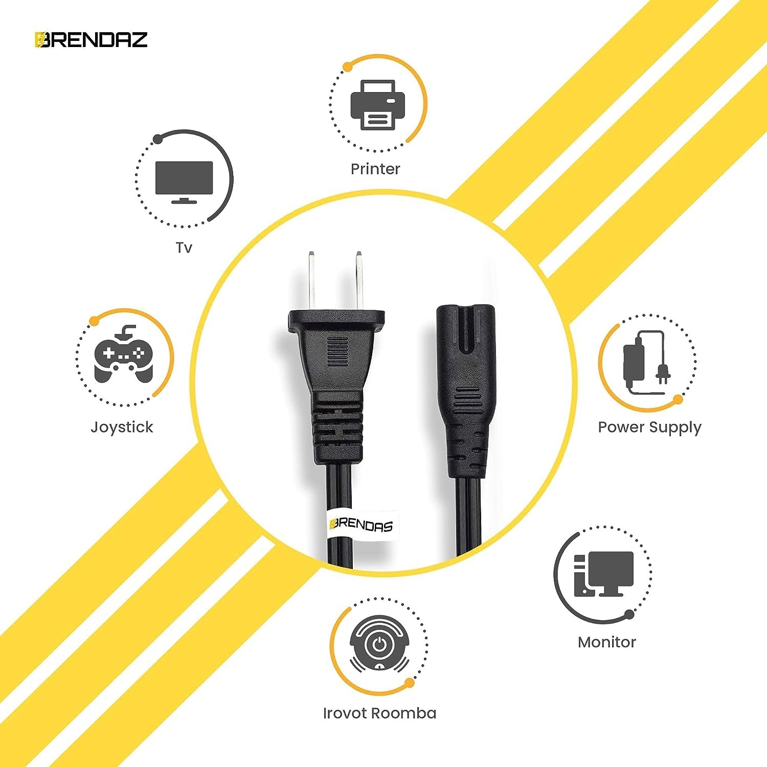 BRENDAZ Compatible AC Power Cord Cable for Bose Smart Soundbar 300, Soundbar 700 Speaker (6-Feet)
