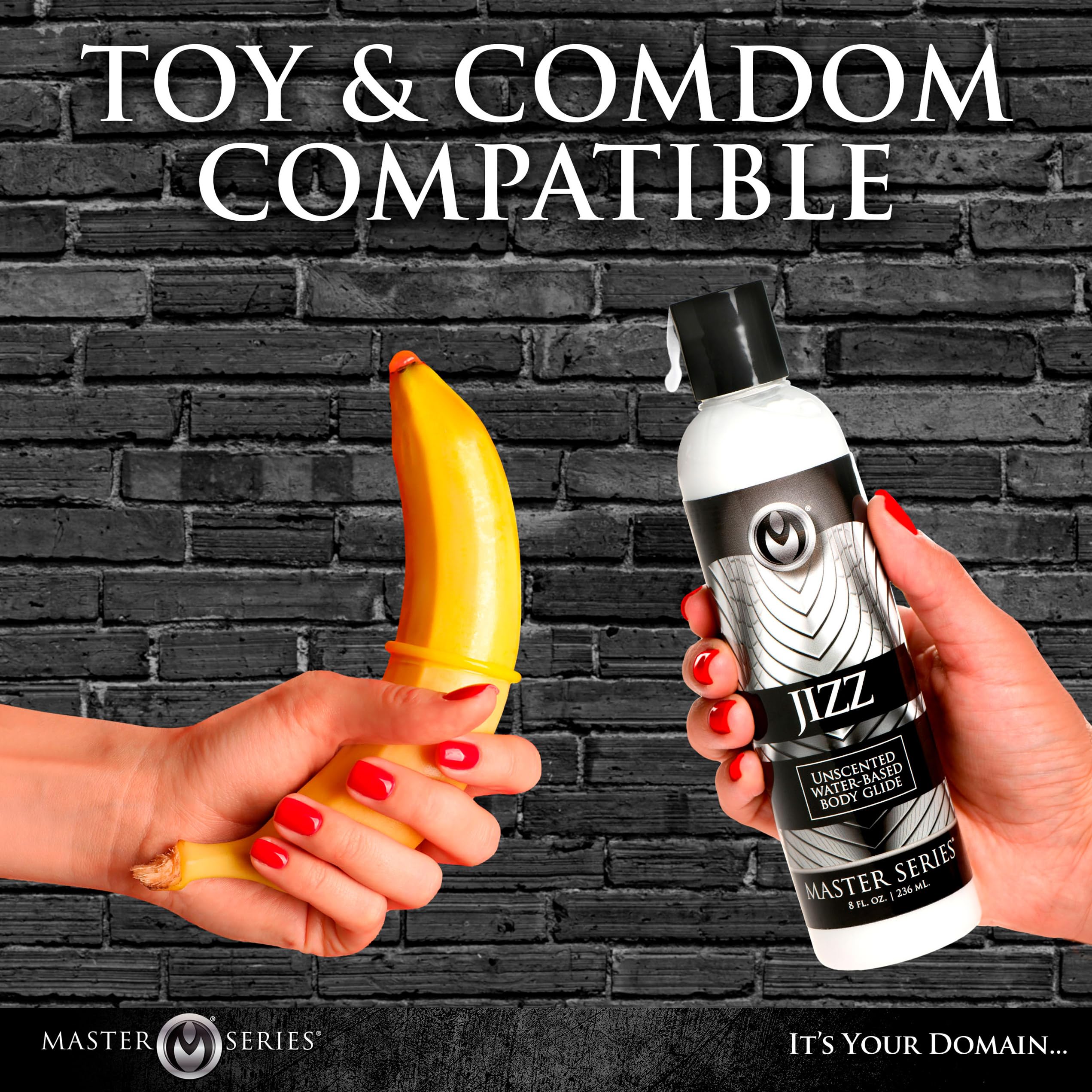Master Series Jizz Unscented Water-Based Lube, 8 Ounce
