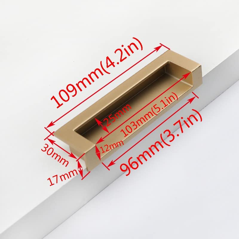 cabinehandles,kitchen door handles, Maniglie Incasso Porte scorrevoli,Maniglie Nascoste Cabinet Maniglie Quadrata Cassetti per Cassetti Armadi Scarpiere Armadi Comodini ECC 2 Pezzi(Size:288mm(11.3in))