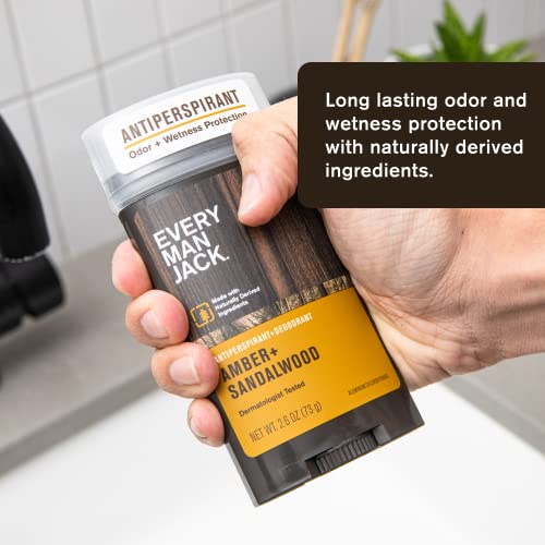 Every Man Jack Men’s Antiperspirant Deodorant Variety Set - Stay Fresh with Antiperspirant Men’s Deodorant - Odor Crushing, Long Lasting, Plant-Based, and No Harsh Chemicals - 2.6 oz - 3 Pack