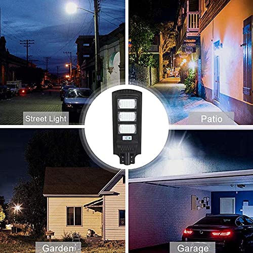 SISHUINIANHUA Solar Street Light PIR Sensor Light Control for Garden Yard Road Outdoor Security Lighting Wall Lamps 120W 21000 Lumen 90 LED,120w