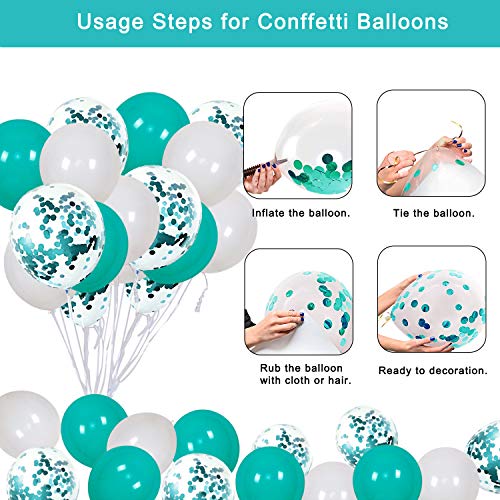 Birthday Decorations Women Teal Birthday Balloons for Girls Boys Men Happy Birthday Party Decor suit for 1th 10th 13th 16th 18th 20th 21st 25th 30th 35th 40th 50th 60th