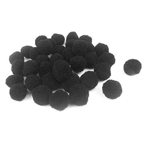 200pcs Black Pom Pom Balls,1 inch Pom Poms ,Pompoms for DIY Creative Crafts Decorations