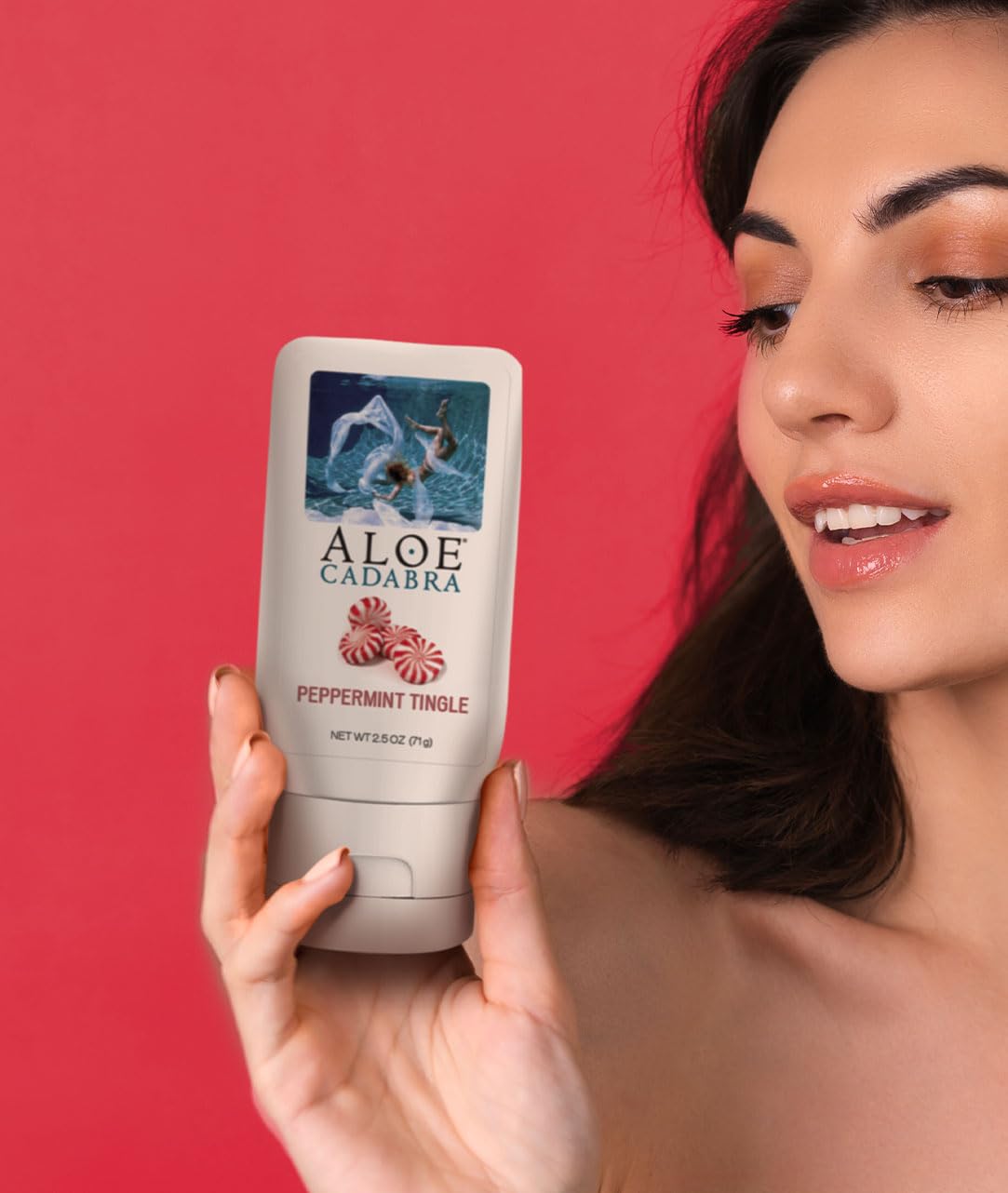 Aloe Cadabra Flavored Personal Lubricant and Vaginal Moisturizer, Organic Edible Aloe Lube for Men, Women and Couples, Non-Staining, pH Balanced, Toy Compatible (Peppermint, 2.5 Ounces, 3 Pack)