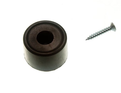 2 X 35mm Black Rubber Round Door Stops, X
