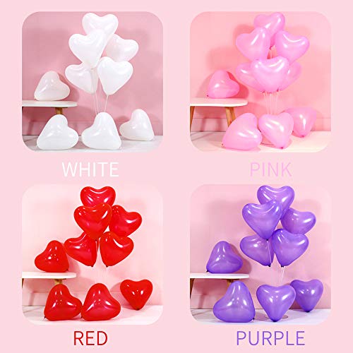 STIMULATE SZXXZZMY 50 6-inch Red Color Heart shaped Latex Balloons for Valentines Day,Propose Marriage,Wedding Party