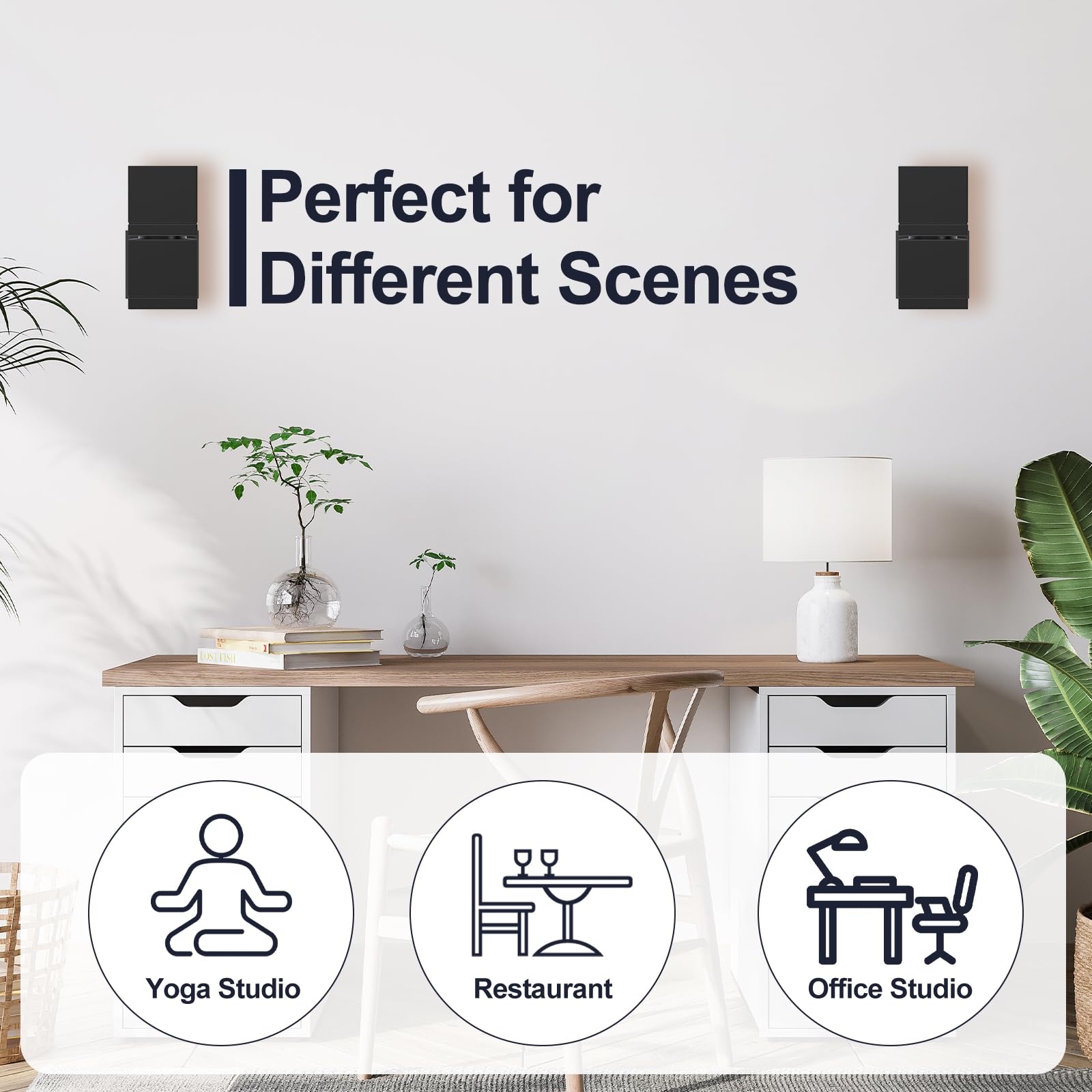 (2 Pack) Adjustable Speaker Wall Mount for Bose Cube Speaker, Ceiling & Wall Mount for Bose UB-20, UB-20 Series II, WB-50 II, Lifestyle Series, Soundtouch Series, Cinemate, Acoustimass Series Black