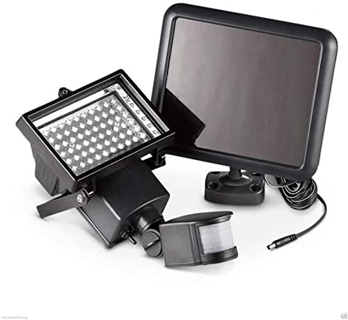 LIXAMP Solar Wall Lamp Super Bright 60 LED Outdoor Solar Power Light with PIR Motion Sensor Security Waterproof Solar Lamp Garden Street Wall Mounted Fixture Illumination