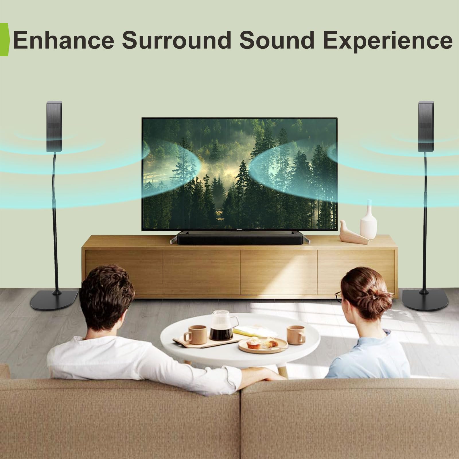 Pack of 2 Adjustable Stand for Bose Speaker Stand, for Bose OmniJewel Lifestyle 650, Surround Speaker 700, Surround Sound Speaker Stand for Bose Omnijewel Speaker Stands with OmniJewel Bracket