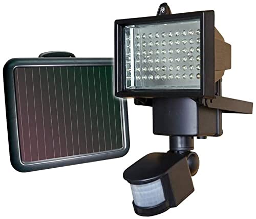 LIXAMP Solar Wall Lamp Super Bright 60 LED Outdoor Solar Power Light with PIR Motion Sensor Security Waterproof Solar Lamp Garden Street Wall Mounted Fixture Illumination