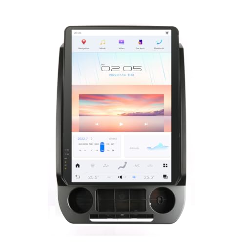 Qualcomm Android 11 Car Radio for Ford F150 F-150 2015-2021 Lobo Wolf Stereo Replacement Head Unit 14.4 Inch IPS Tesla Style Carplay Android Auto Navigation Multimedia Play SYNC3 AUTO AC