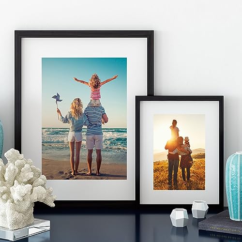 Oreichar Art 5x7 Tabletop Picture Frames, Display Pictures 4x6 with Mat or 5x7 without Mat, Wall Mounting Photo Frame, Set of 2