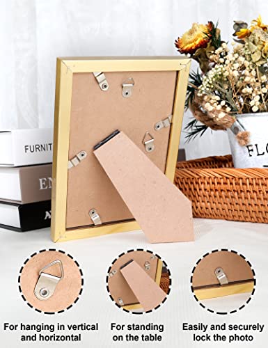 Annecy 5x7 Picture Frames (4 Pack, Gold), Simple Designed Photo Frame, For Pictures 5x7 for Wall or Table Display, Classic Simple Home Office Decor