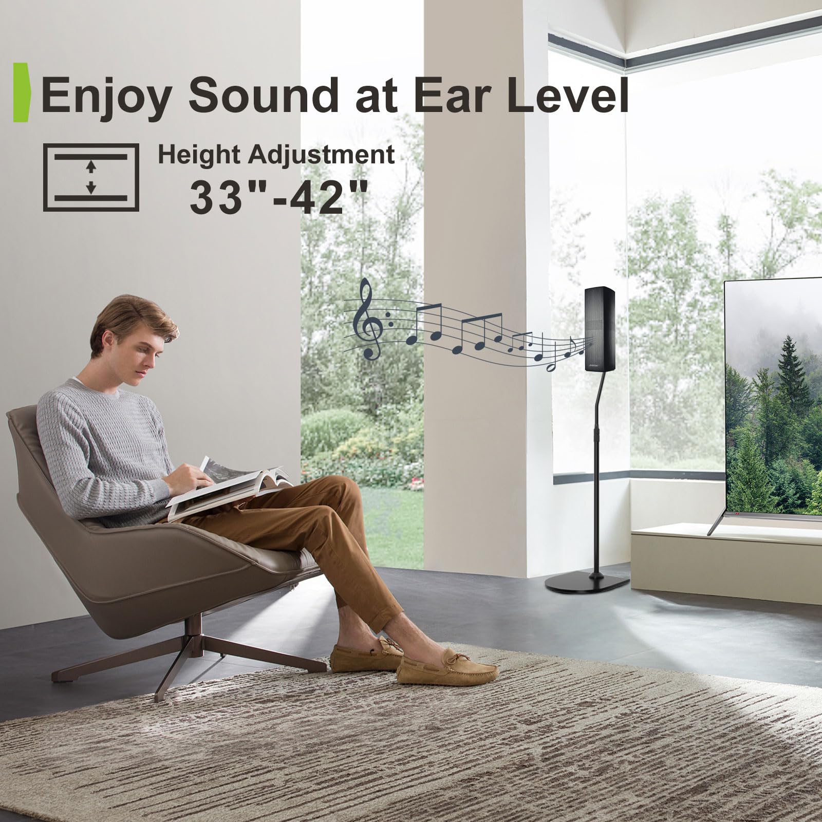 Pack of 2 Adjustable Stand for Bose Speaker Stand, for Bose OmniJewel Lifestyle 650, Surround Speaker 700, Surround Sound Speaker Stand for Bose Omnijewel Speaker Stands with OmniJewel Bracket