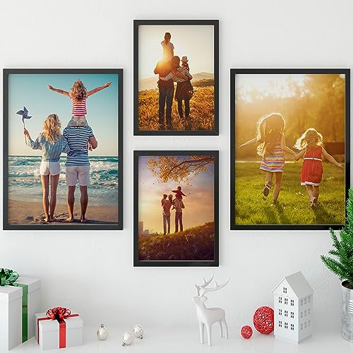 Oreichar Art 5x7 Tabletop Picture Frames, Display Pictures 4x6 with Mat or 5x7 without Mat, Wall Mounting Photo Frame, Set of 2