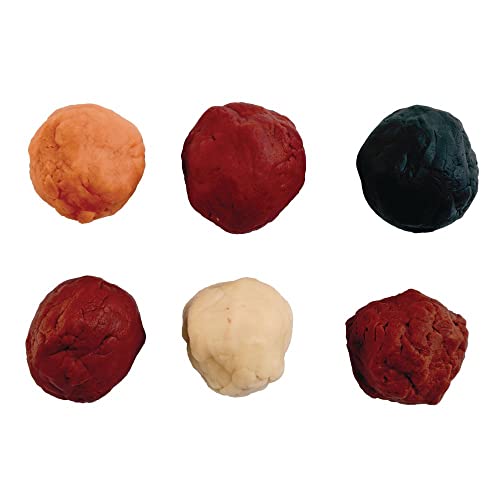 Colorations Multi Cultural Dough, 6 Pounds, 6 Natural Skin Tones, Non-Toxic, Resealable Tubs, Soft, Non-Crumble, Modeling, Sensory, Smooth, School, All About Me, Social Awareness