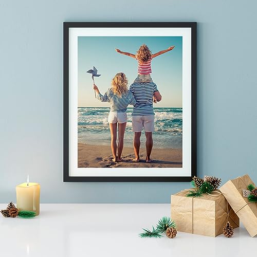 Oreichar Art 5x7 Tabletop Picture Frames, Display Pictures 4x6 with Mat or 5x7 without Mat, Wall Mounting Photo Frame, Set of 2