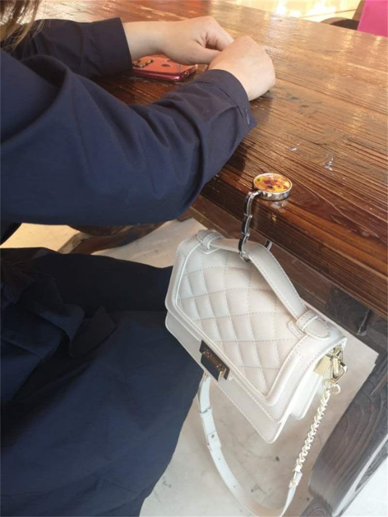 JISEN Portable Handbag Hanger Table Bar Purse Instant Swivel Top Foldable Hook Starry Night