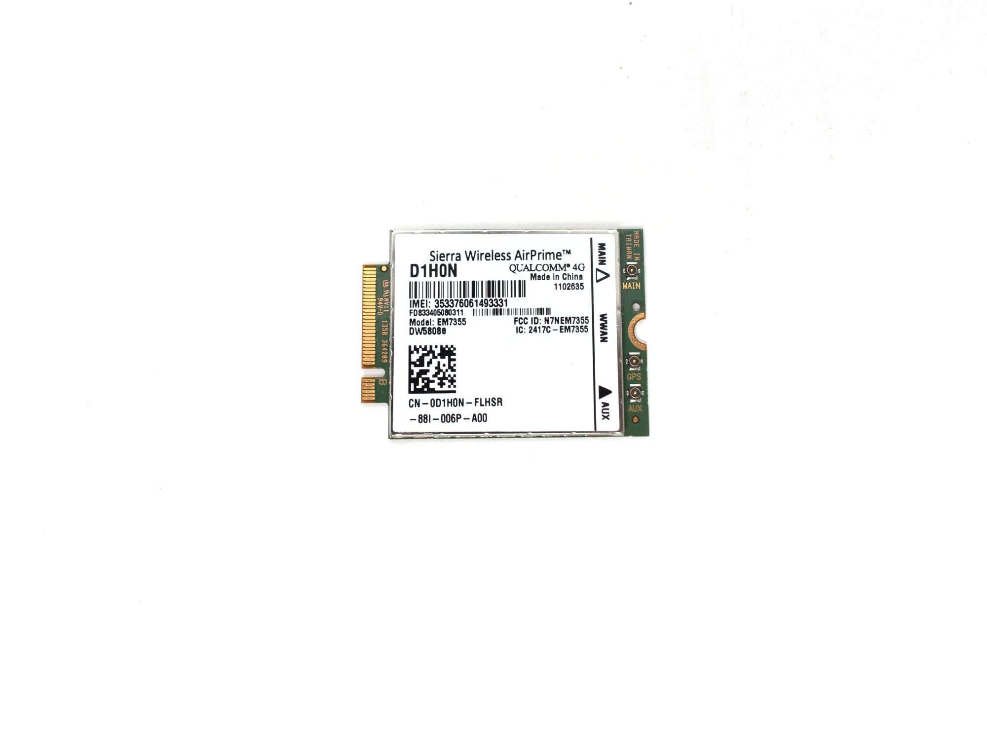 Ebid Dealz Replacement for DW5808e EM7355 Sierra Wireless Airprime Qualcomm 4G Card Dell D1H0N 0D1H0N CN-0D1H0N