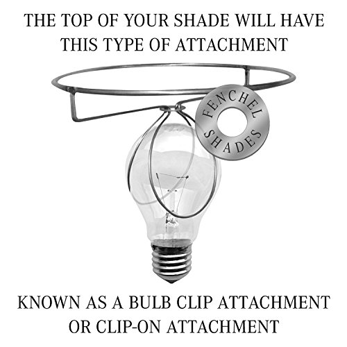 FenchelShades.com Lampshade 5" Top Diameter x 9" Bottom Diameter x 7" Slant Height with Clip-On Attachment for Standard Edison-Style Lightbulb (Linen Navy Blue)