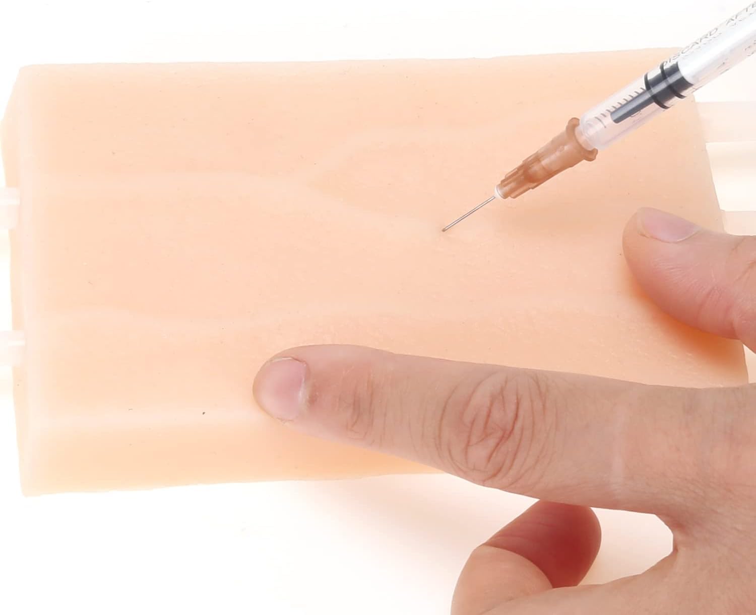 MIIRR IV Injection Training Pad with Veins to Simulate Real Skin Texture Model, Silicone Injection Training Pad Model for Medical Students, Nurses Training