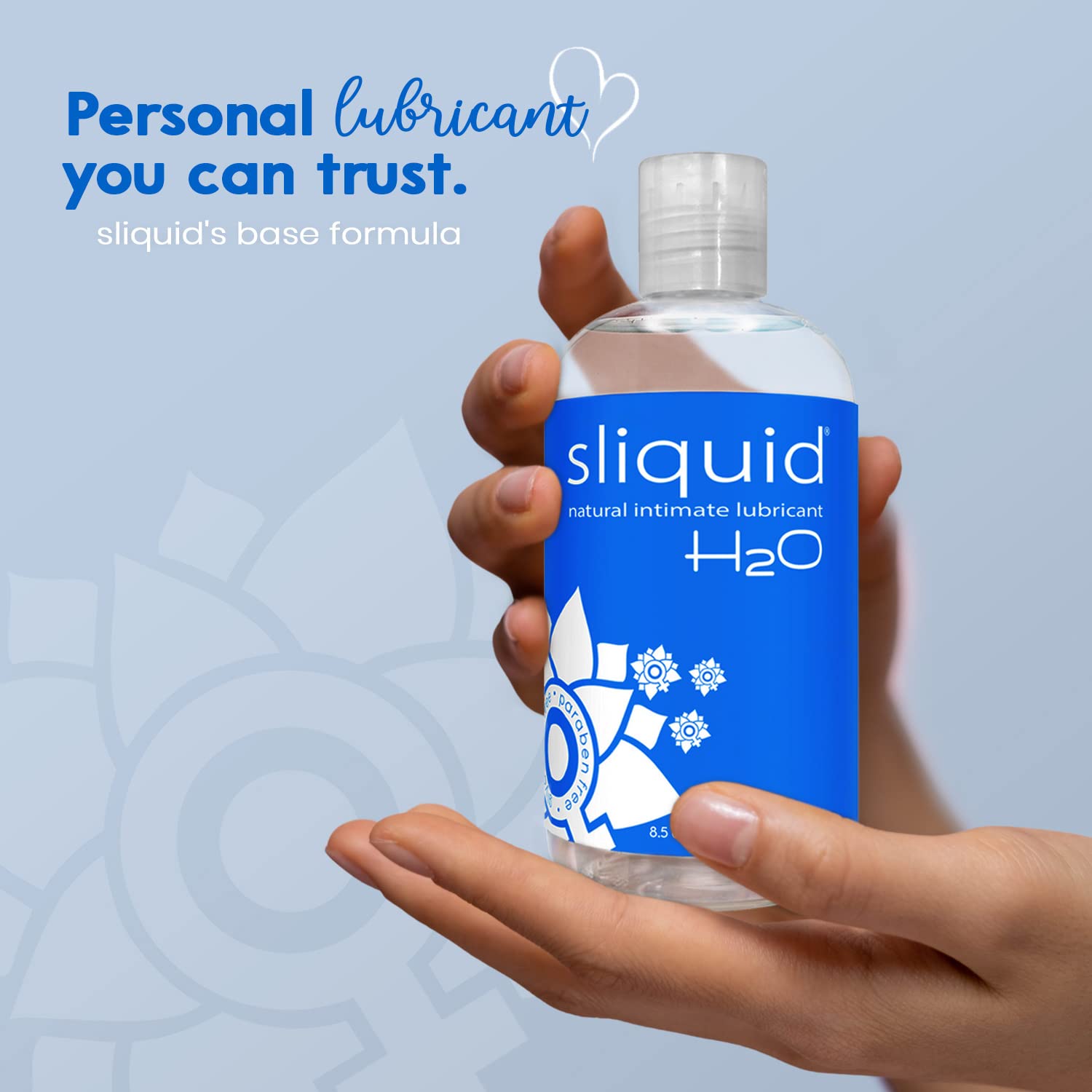 Sliquid Naturals Water-Based Lube for Women/Men/Couples - Sliquid H2O 8.5 Oz and Sliquid Sassy 8.5 Oz Personal Lubricant Set, Non-Staining, Unscented, Unflavored (2 Piece Set)