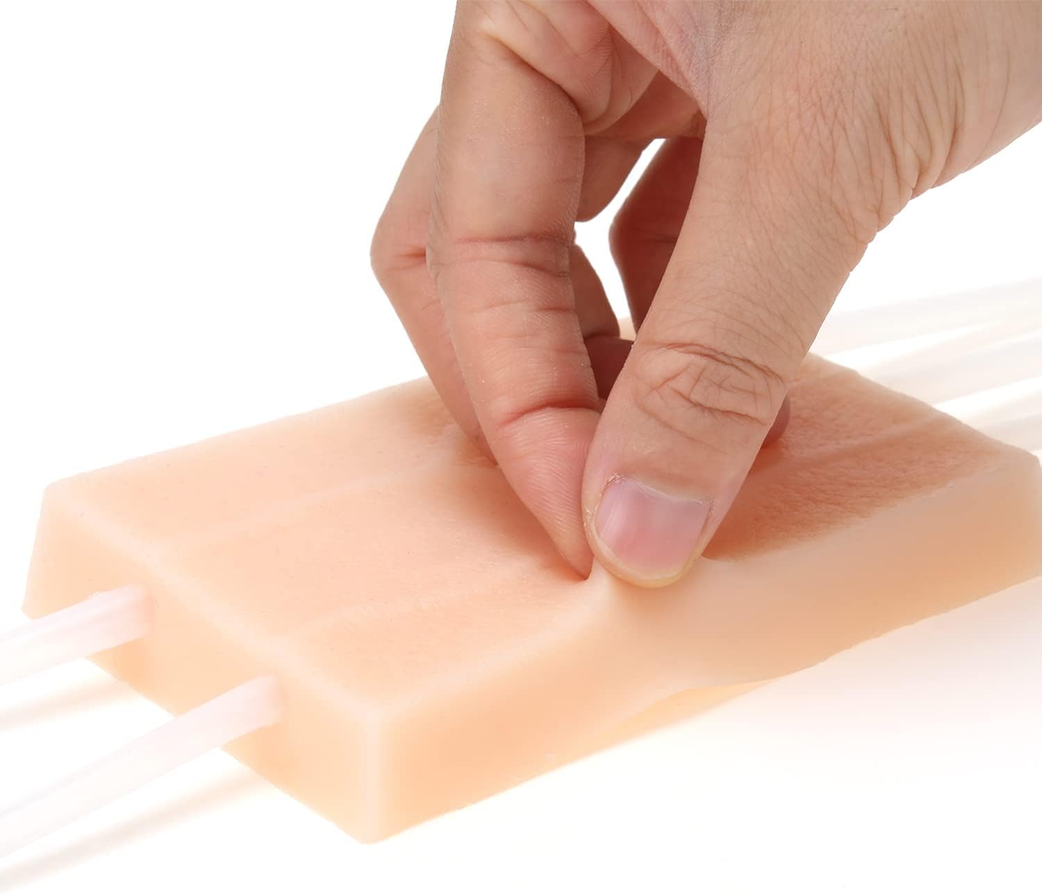 MIIRR IV Injection Training Pad with Veins to Simulate Real Skin Texture Model, Silicone Injection Training Pad Model for Medical Students, Nurses Training
