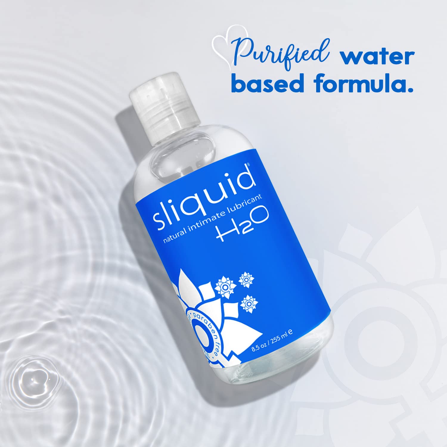 Sliquid Naturals Water-Based Lube for Women/Men/Couples - Sliquid H2O 8.5 Oz and Sliquid Sassy 8.5 Oz Personal Lubricant Set, Non-Staining, Unscented, Unflavored (2 Piece Set)