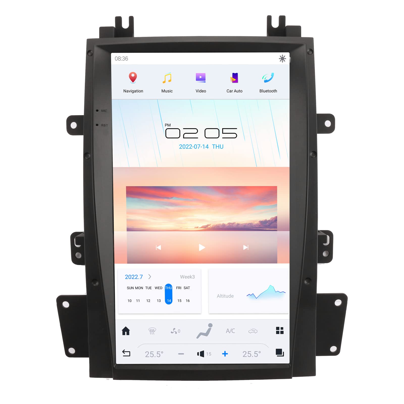 NAKEVICH 13.6 inch Qualcomm Android 11 Car Radio for Cadillac Escalade 2007-2014 Stereo Upgrade Tesla Style Dash IPS Touch Screen Android Auto GPS Navigation Head Unit Audio Multimedia Player
