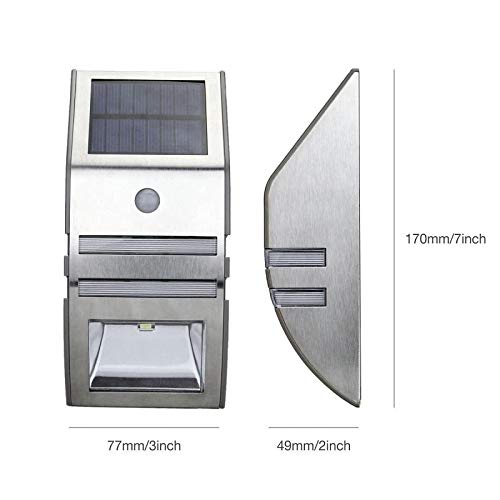 DHAEY LED Solar Sensor Lamp PIR Motion Solar Light Garden Yard Outdoor Wall Pathway Balcony Porch Security Light Luopan Tracking Lighting (Color : Warm White)