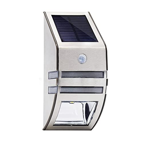 DHAEY LED Solar Sensor Lamp PIR Motion Solar Light Garden Yard Outdoor Wall Pathway Balcony Porch Security Light Luopan Tracking Lighting (Color : Warm White)