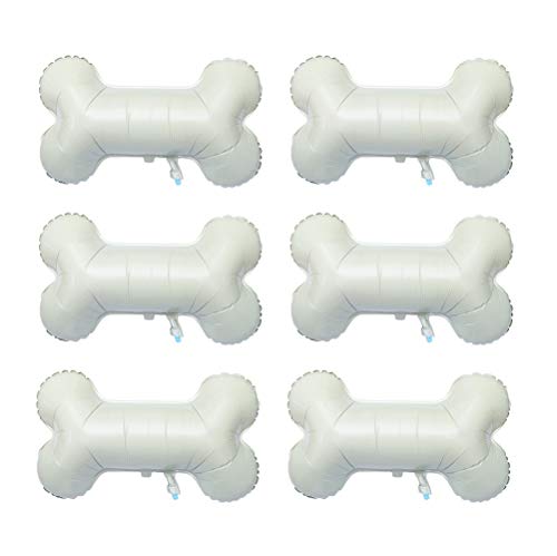JANOU 6Pcs Bone Shaped Balloons Foil Helium Aluminum Balloons for Pets Dog Party Suppliers