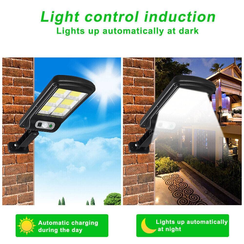 120 COB LED Solar PIR Street Light Motion Sensor Wall Lamp Outdoor Waterproof