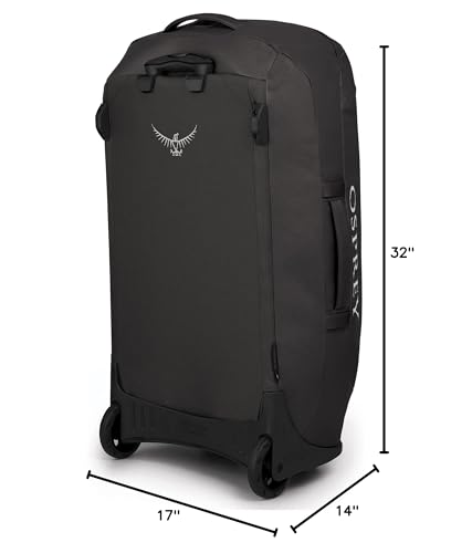 Osprey Transporter 90L Wheeled Travel Duffel Bag, Black, One Size