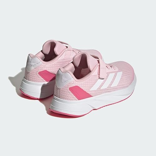 adidas Duramo SL Elastic Lace Sneaker, Clear Pink/White/Pink Fusion, 2.5 US Unisex Little Kid