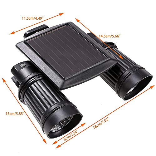 ALOOVOO 14 LED Solar Lamp PIR Motion Detector Door Wall Light Outdoor Wall Lamp Security Spot Lighting LED Dual Light