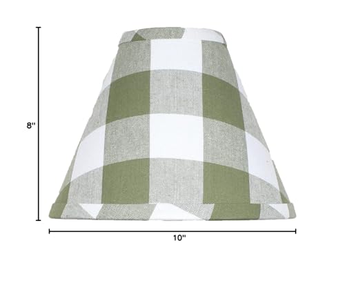 Home Collections by Raghu Buffalo Check Sage 10" Lamp Shade