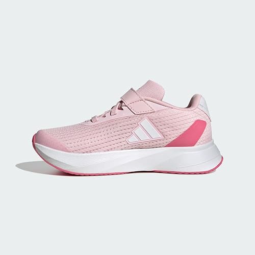 adidas Duramo SL Elastic Lace Sneaker, Clear Pink/White/Pink Fusion, 2.5 US Unisex Little Kid