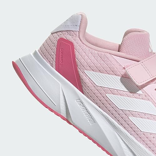 adidas Duramo SL Elastic Lace Sneaker, Clear Pink/White/Pink Fusion, 2.5 US Unisex Little Kid